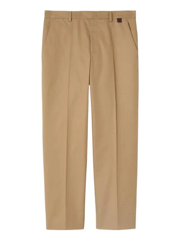 Gucci Twill Detailed Pants - Beige