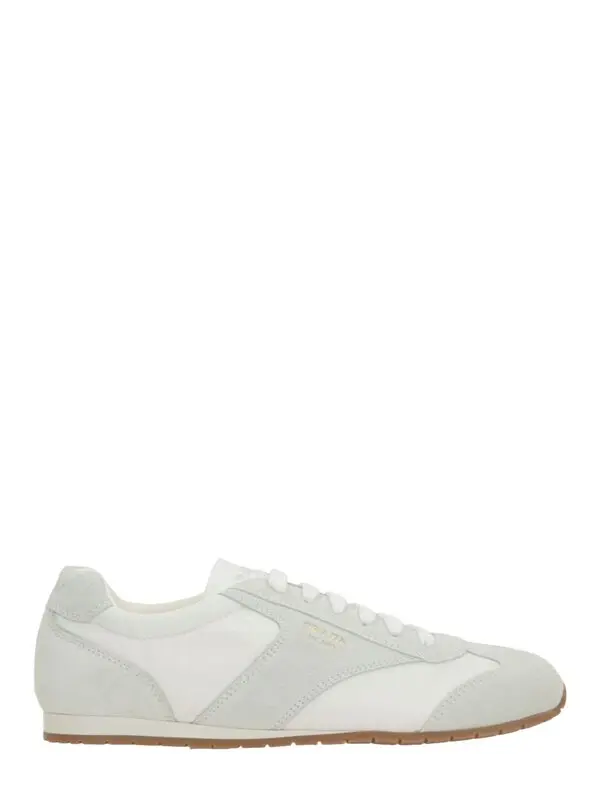 Prada Logo Detailed Lace-up Sneakers - White