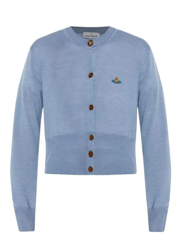 VIVIENNE WESTWOOD Bea Knit Cropped Cardigan - Blue