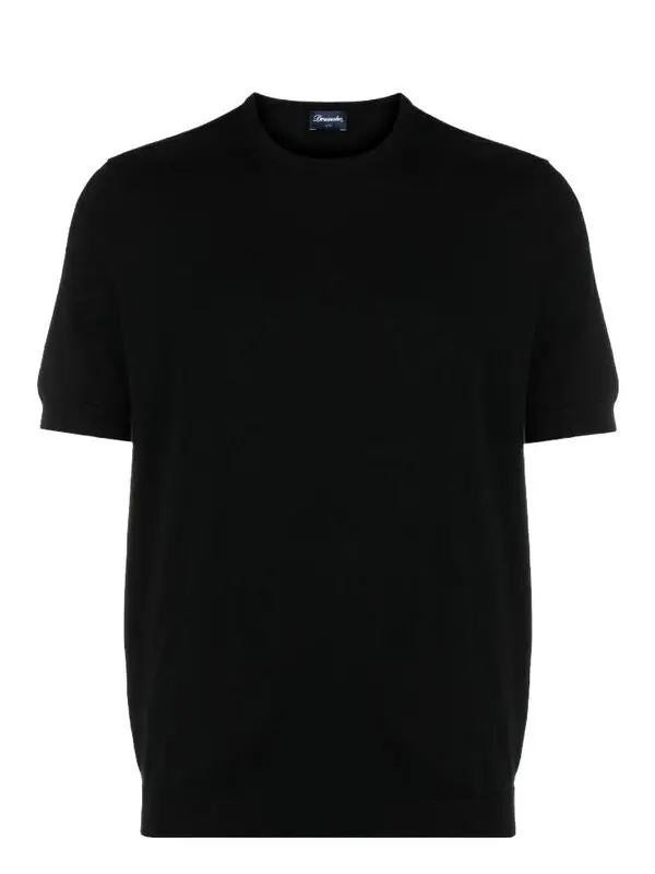 DRUMOHR Short-sleeved Cotton T-shirt - Black