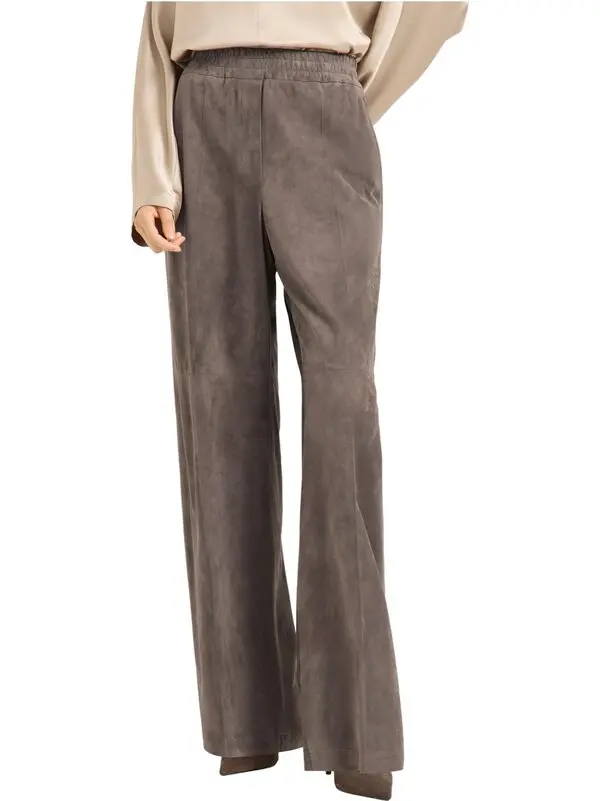 Brunello Cucinelli Suede Trousers - Brown