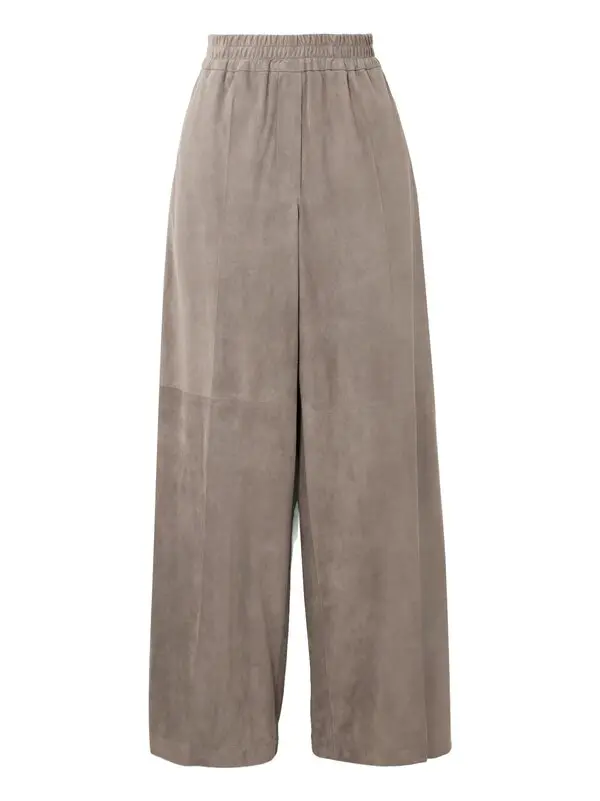 Brunello Cucinelli Suede Trousers - Taupe