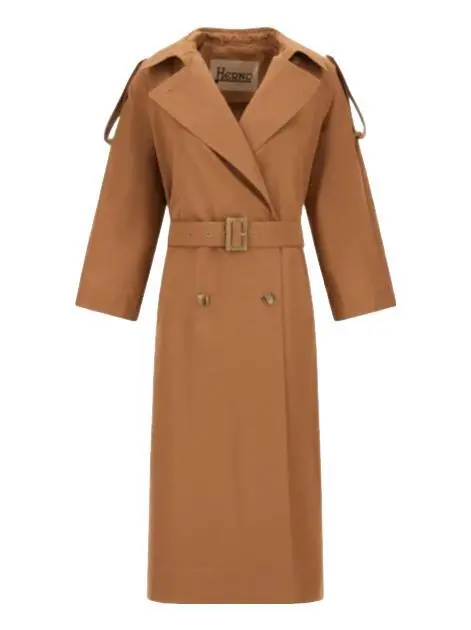 Herno Belted Trench Coat - Brown