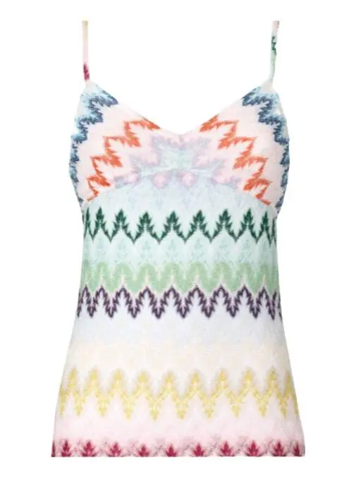 Missoni Zig Zag Lace Tank Top - White