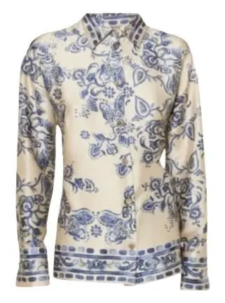 Liu Jo Printed Belted Shirt - Gray