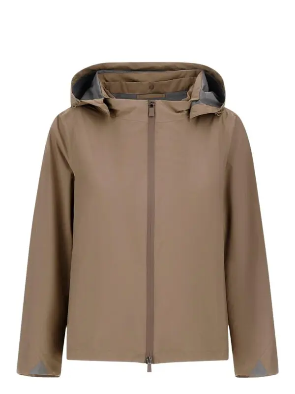 Herno Hooded Long-sleeve Casual Jacket - Dove-grey