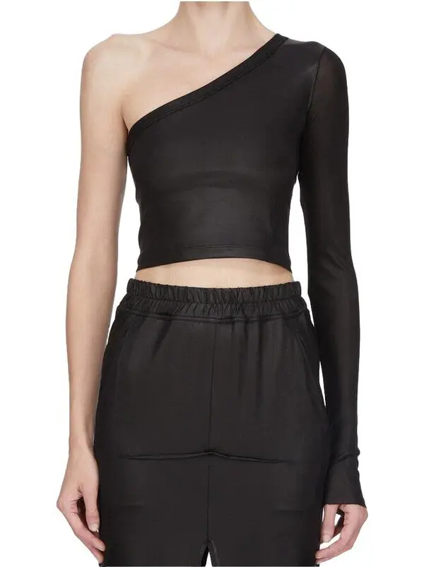 Rick Owens Asymmetrical One-shoulder T-shirt - Black