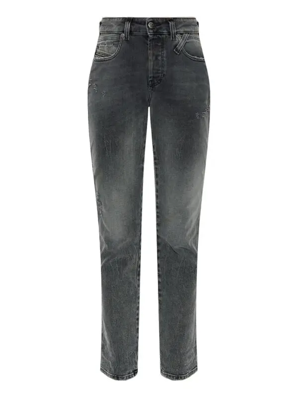 DIESEL® 1992 Distressed Straight Leg Jeans - Black