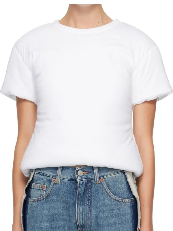 MAISON MARGIELA Padded Cotton T-shirt - Optic White