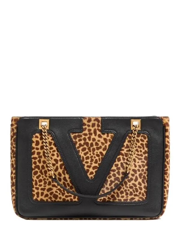 Valentino Garavani Viva Superstar Tote Bag - Biscuit/bark Brown/black