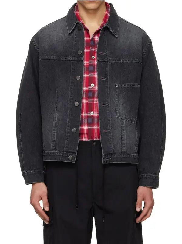Needles Distressed Denim Jacket - Black