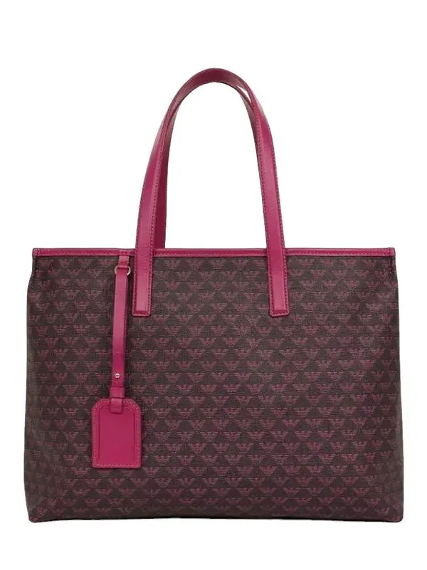 Emporio Armani Monogrammed Tote Bag - Black