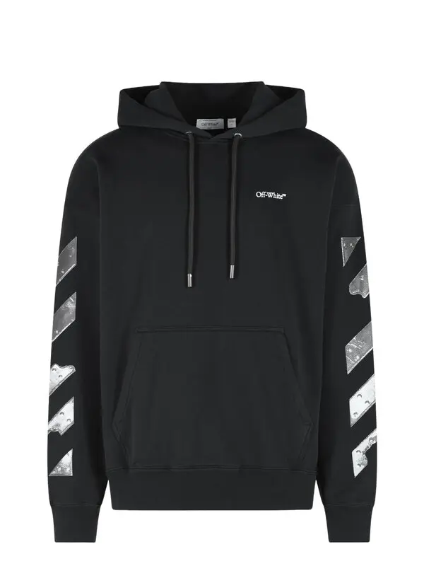 Off-White Oversized Arrow Skate Hoodie - Black