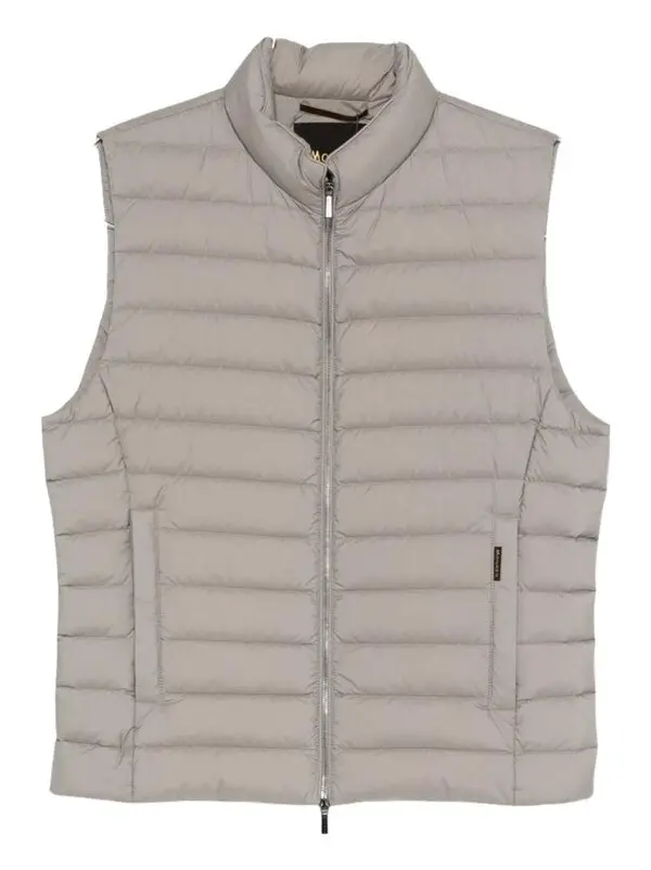 MOORER Puffer Vest With Zip Closure - Gray