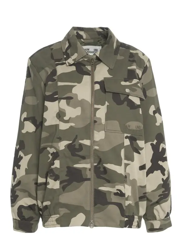 Baum Und Pferdgarten Camouflage Zip-up Jacket - Green