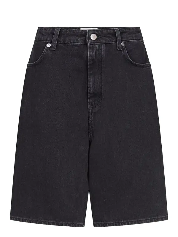 Loulou De Saison High-rise Denim Shorts - Washed Grey