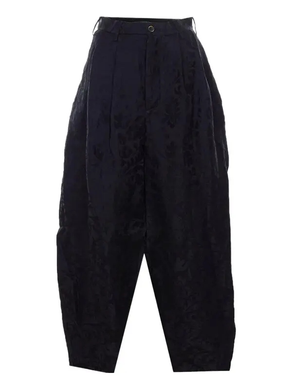 UMA WANG Tailored Jacquard Trousers - Black