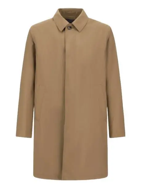 Herno Long-sleeved Buttoned Raincoat - Brown