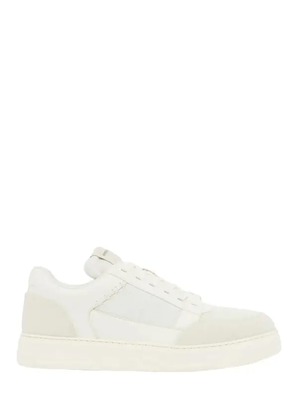 Emporio Armani Panelled Low-top Sneakers - Off White