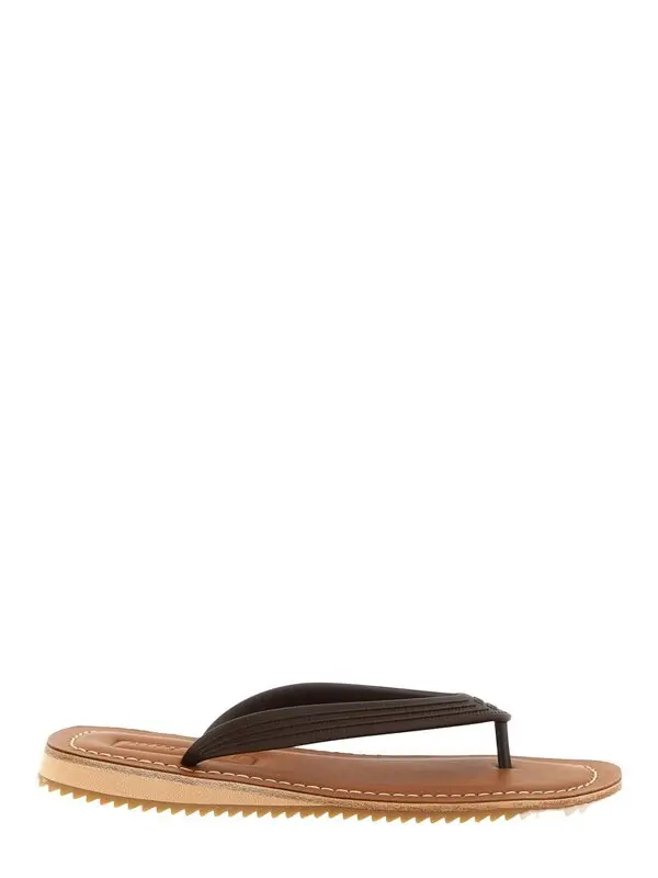 Miu Miu Thong Flip Flops - Brown
