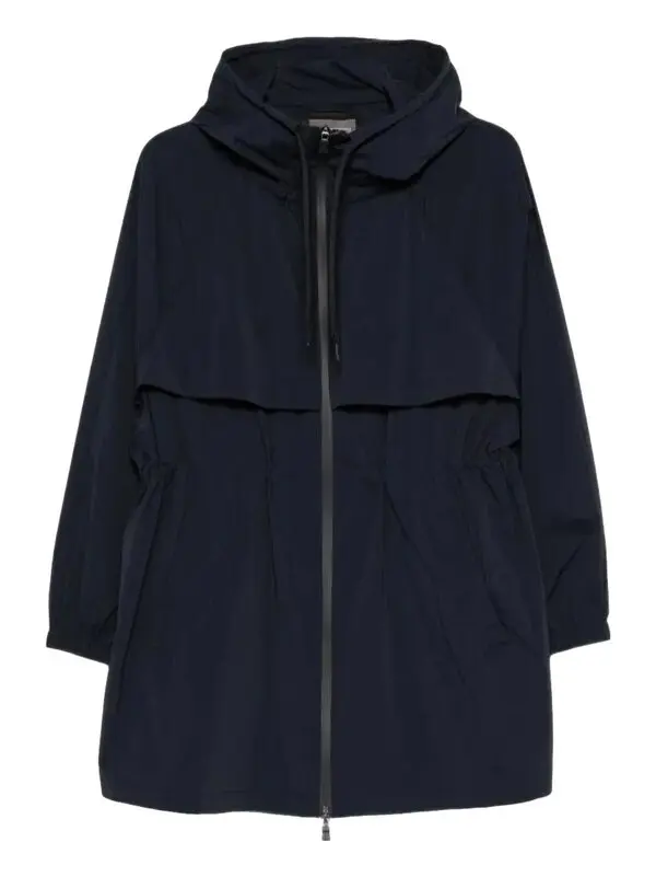 Herno Hooded Zip-fastening Coat - Black