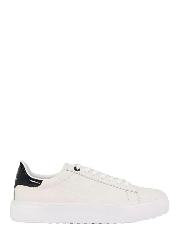 EA7 Logo Detail Sneakers - White