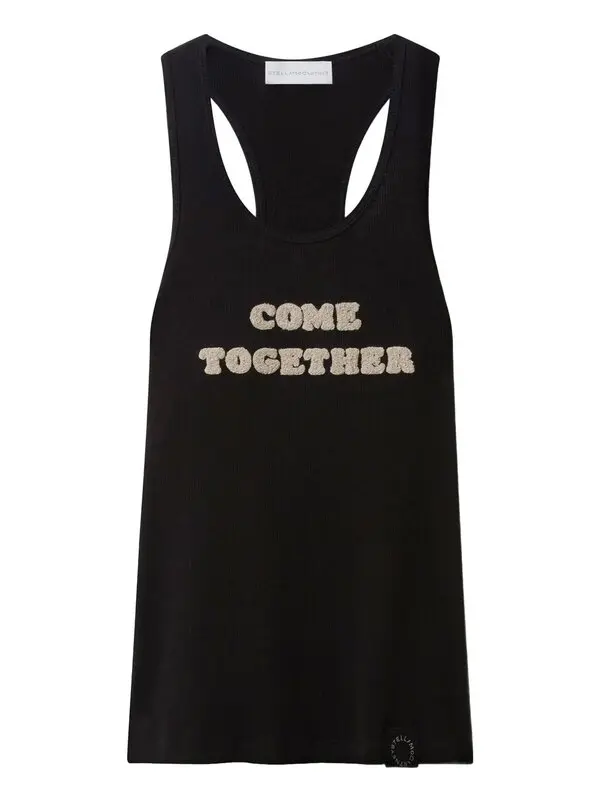 Stella McCartney Come Together" Slogan Tank Top - Black