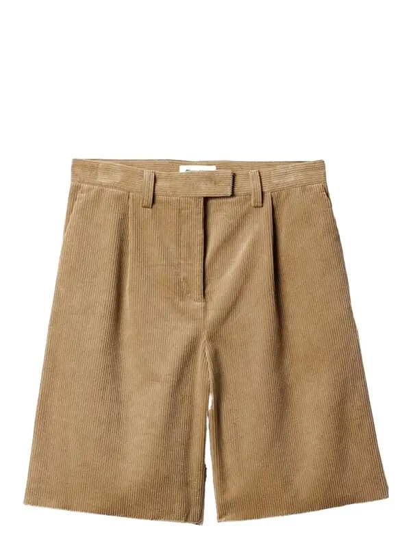 Miu Miu Corduroy Pleated Shorts - Rope Ash
