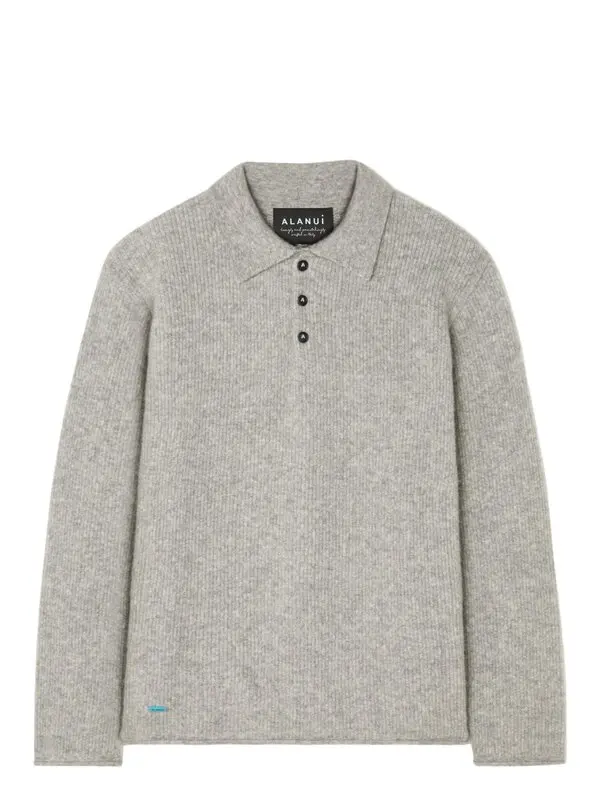 Alanui Cashmere Blend Polo Shirt - Gray