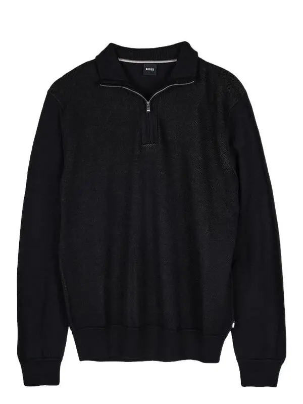 Hugo Boss Half-zip Sweater - Black