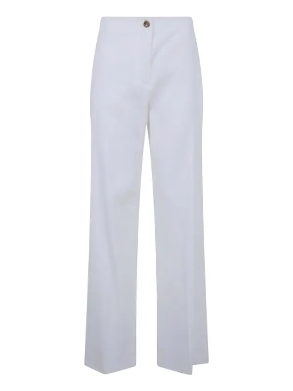 Seventy Button Detailed Trousers - White
