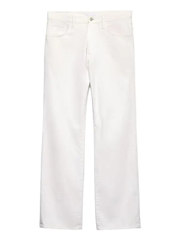 Prada Logo Patch Straight-leg Trousers - Off White
