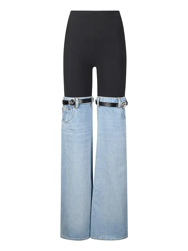 Coperni Hybrid Denim Trousers - Blue/black