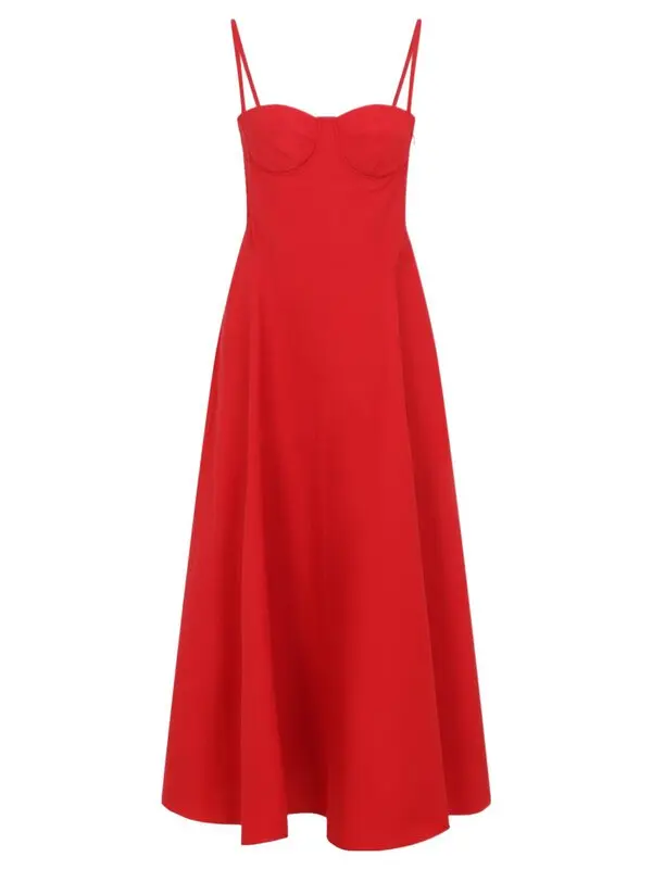 Ralph Lauren Marigot Bustier Maxi Dress - Red