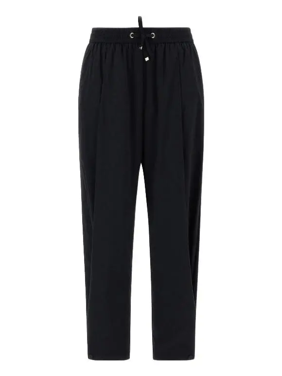 Herno Drawstring Straight-leg Pants - Black