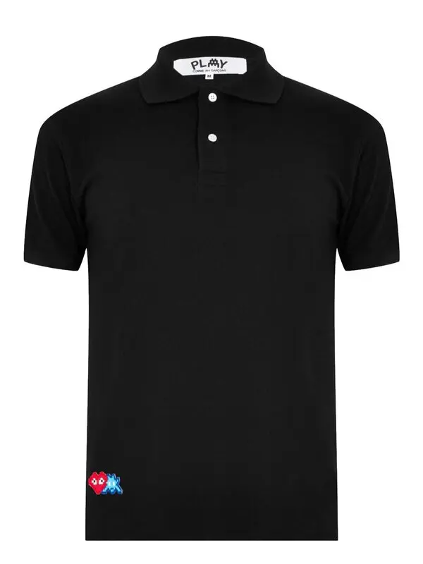 Play Comme Des Garcon Short-sleeved Polo Shirt - Black