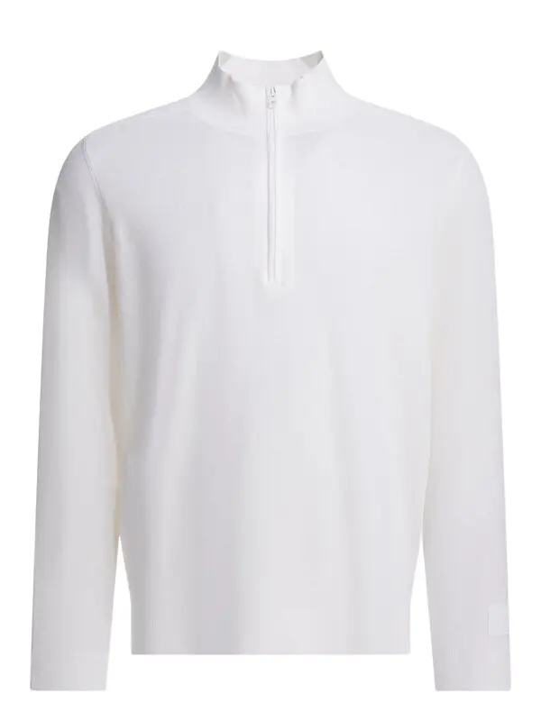 C.P. COMPANY Half Zip Knitted Sweater - White
