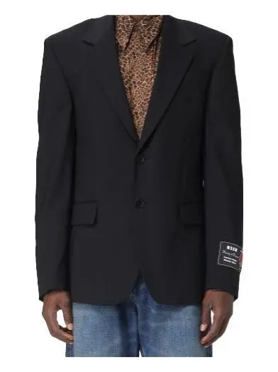 MSGM Single-breasted Blazer - Black