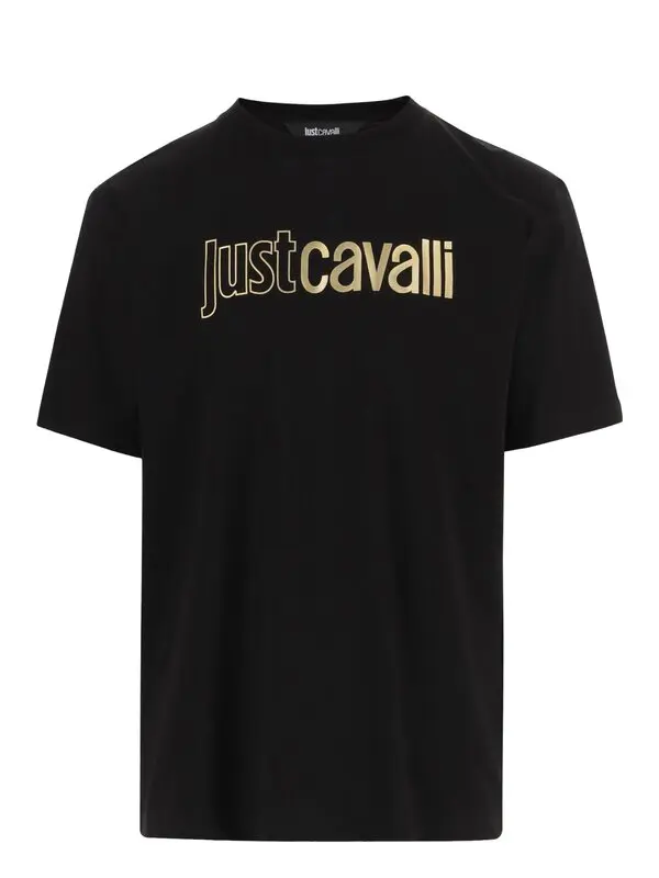 Just Cavalli Logo Print T-shirt - Black