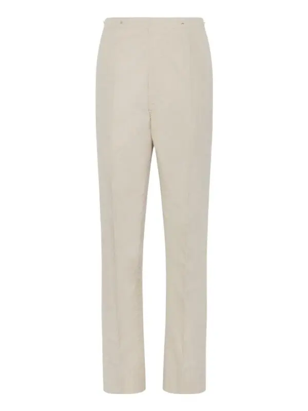 MAISON MARGIELA Cotton Silk Trousers - White
