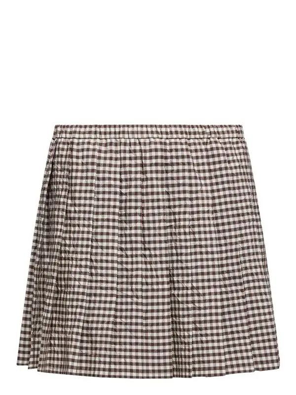 Moncler Pleated Mini Skirt - White And Brown