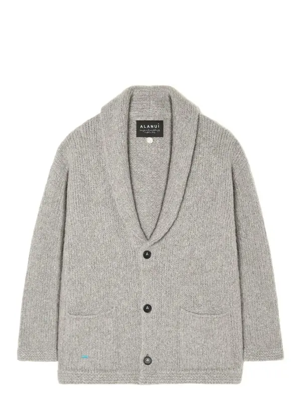 Alanui Shawl-collar Button Cardigan - Gray