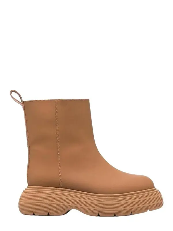Gia Couture Ankle Boots With Thick Soles - Brown