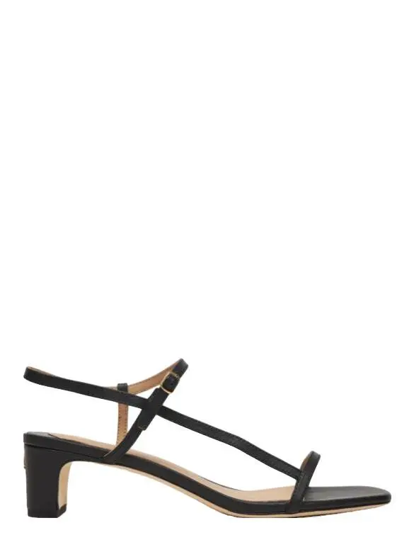 Ralph Lauren Square-toe High-heeled Sandals - Black