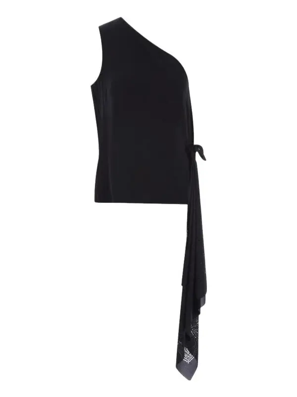 Givenchy One-shoulder Laser-cut Top - Black