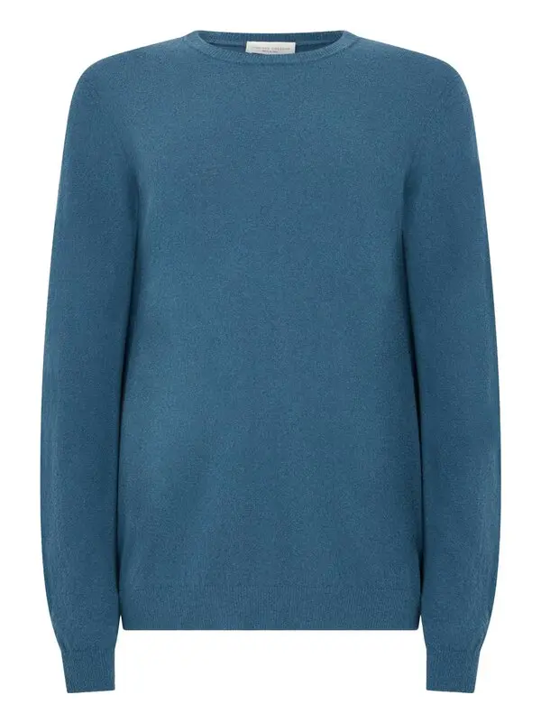 ROBERTO COLLINA Crew Neck Knitted Sweater - Dark Blue Tone