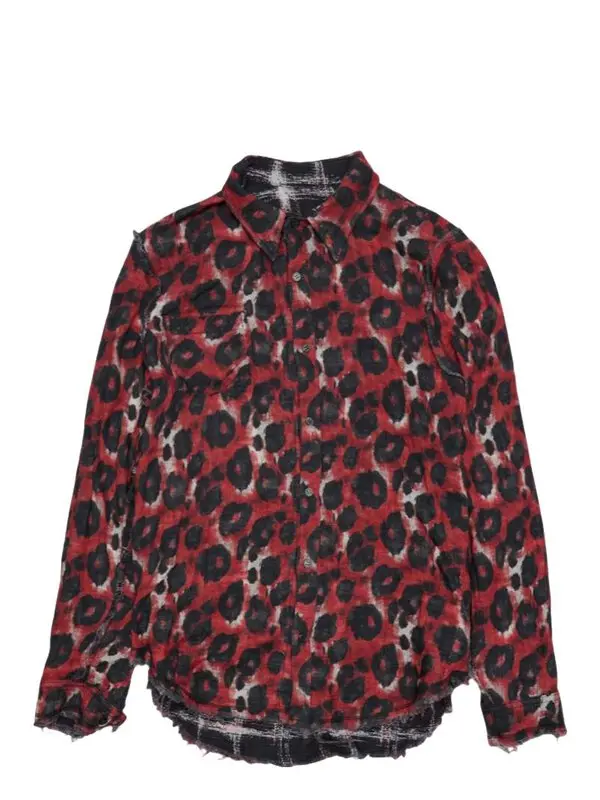 R13 Plaid Long-sleeve Shirt - Black