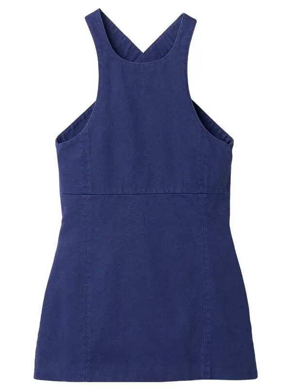 Miu Miu Sleeveless Backless Mini Dress - Dark Blue