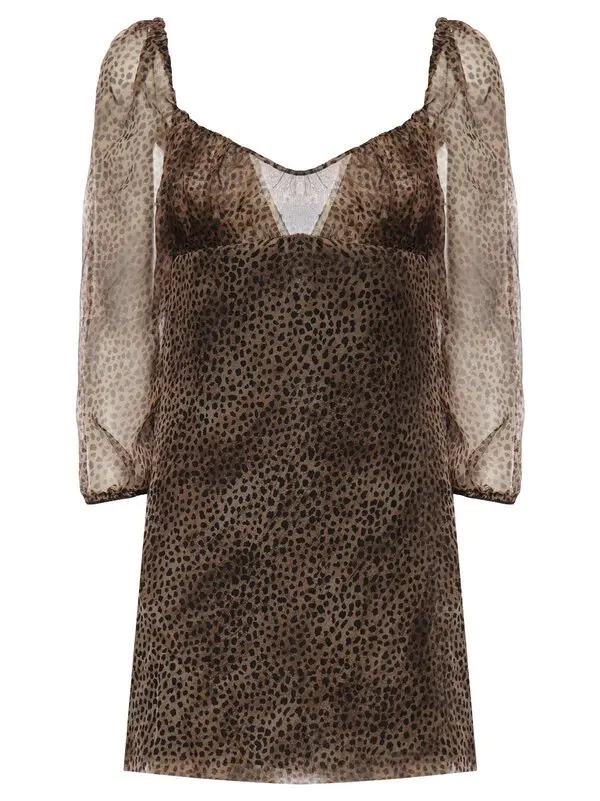 Saint Laurent Leopard-print Mini Dress - No