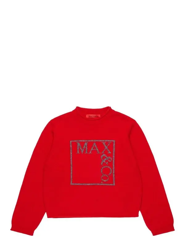 MAXCO. Max&co. Intarsia-knit Logo Jumper - Red